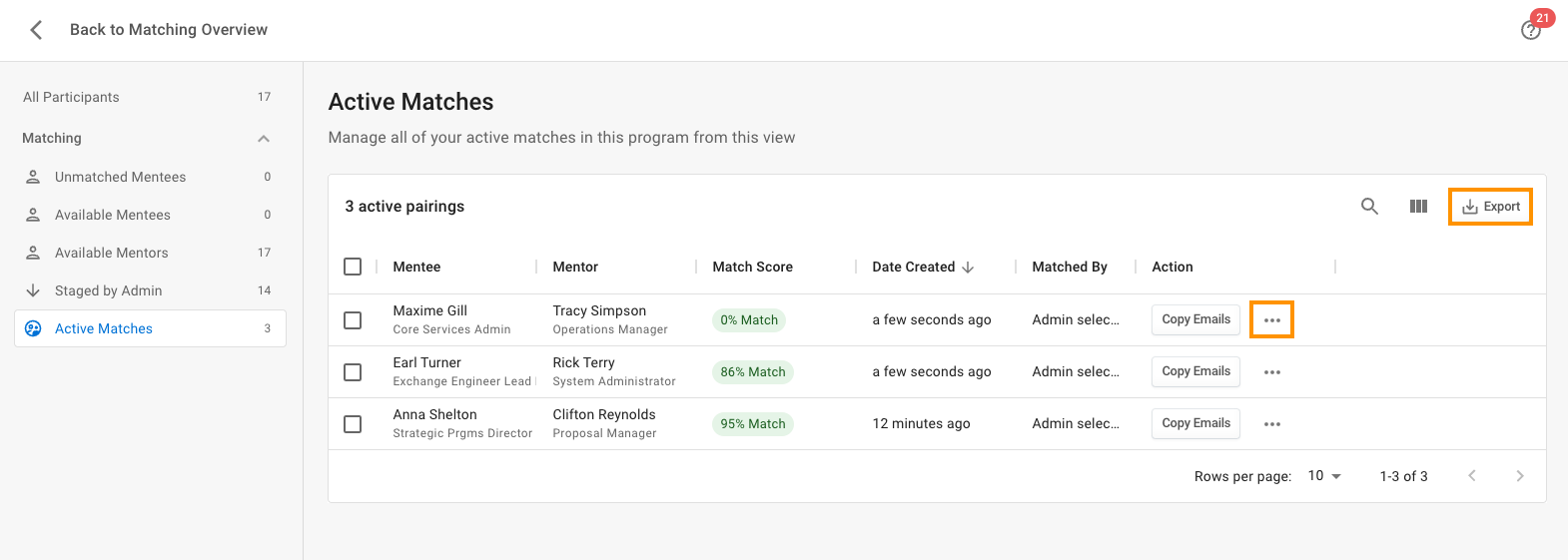 How to Create a Match (Admin) – Together Support