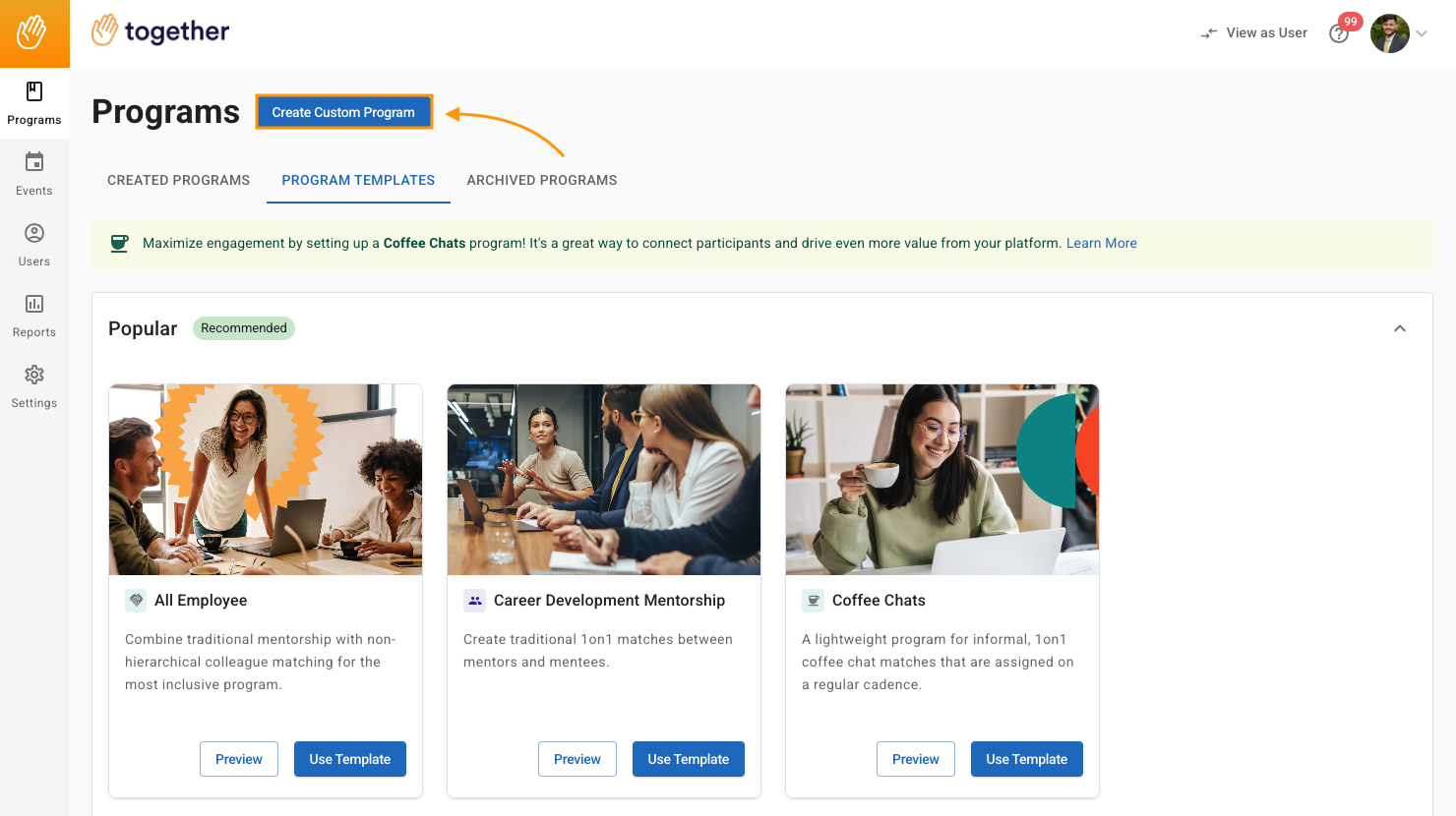 1. Create Your Program – Together Support